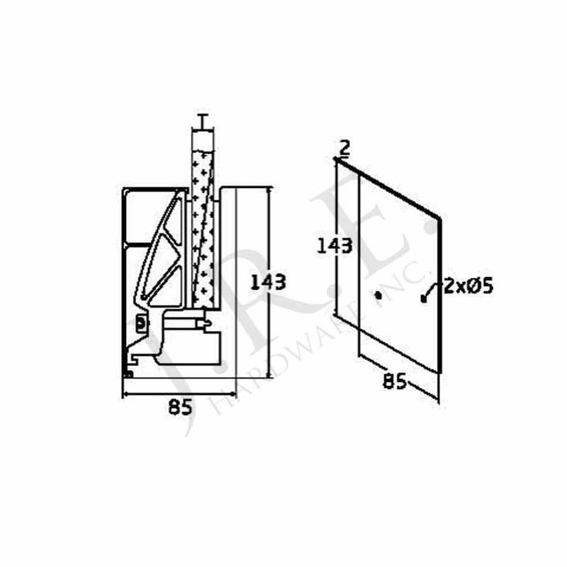 Base Shoe Square End Cap Fascia Mount - J.R.E. Hardware Inc.