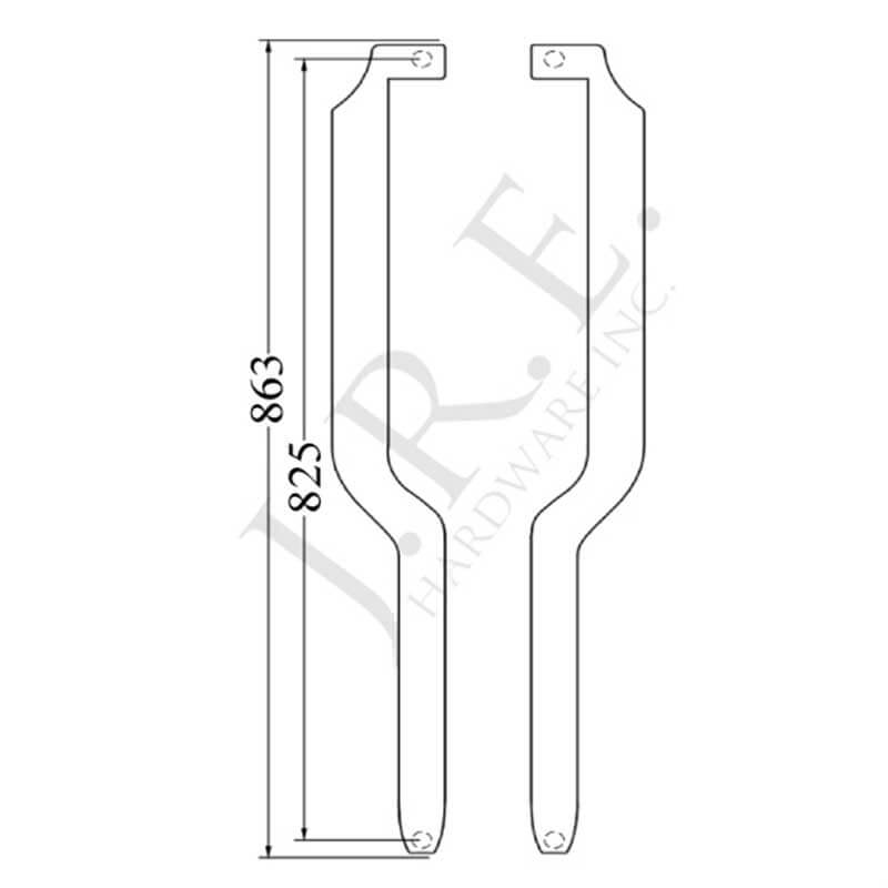 452A - Designer Profile Ladder Pull - J.R.E. Hardware Inc.