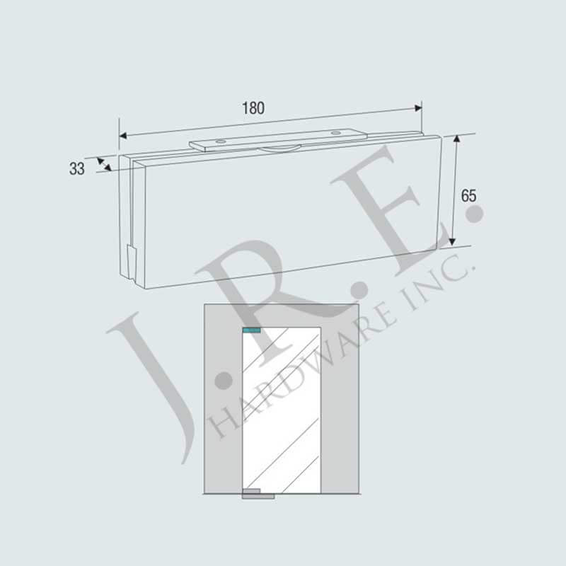Glass Pivot Door Hardware (Bottom) Patch Fitting - J.R.E. Hardware Inc.